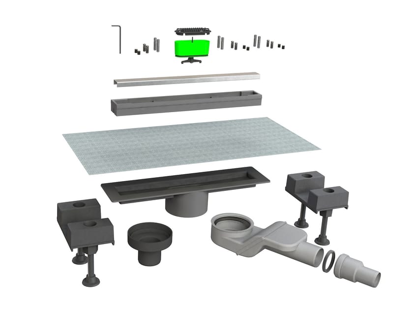 Rigole de douche en acier inoxydable CANALISSIMA 6825KX30S Collection ...