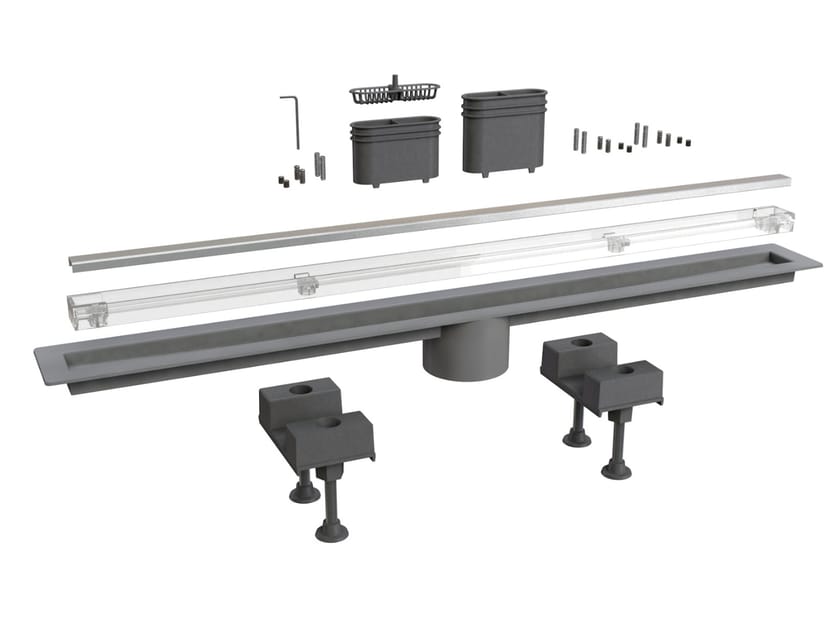 CANALISSIMA – CENTRAL DRAIN 6895MX80S Rigole de douche en acier ...