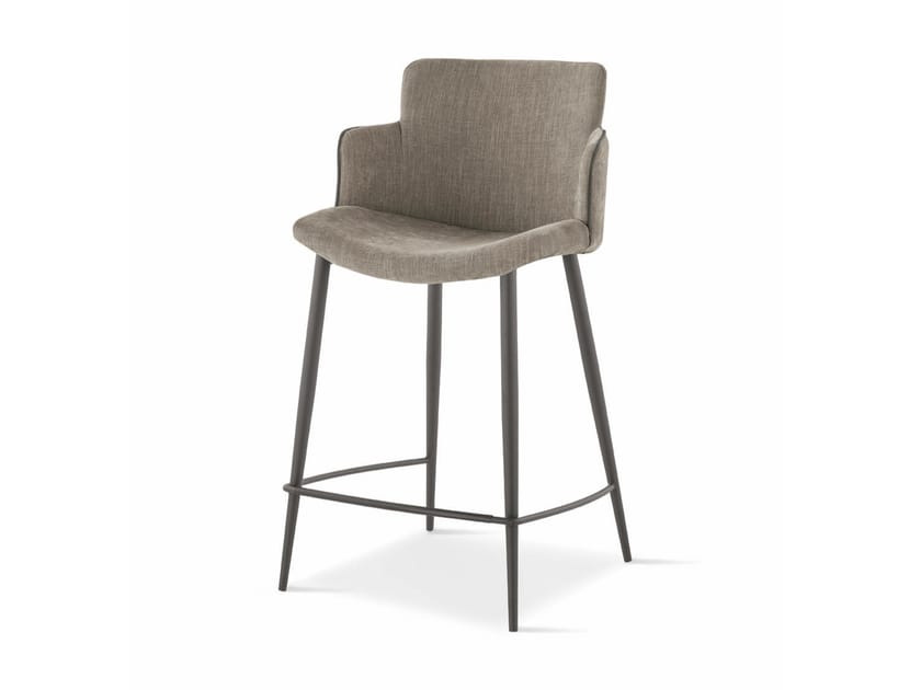 CAROL Banqueta alta de ecopele com encosto By Sedit