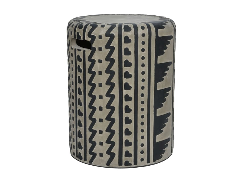 SPACE PRIMITIVE 2 Low fiber cement garden stool By cbdesign