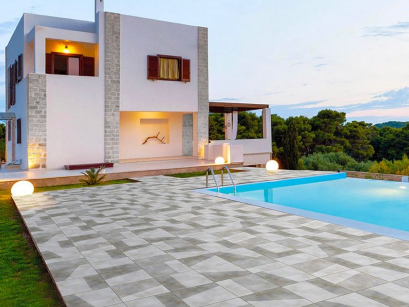 CENERE GEOMETRICO outdoor floor tiles By YOUNIQUE