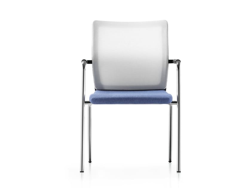 STILO Four-legged chair with armrests, stackable By Dauphin | design ...