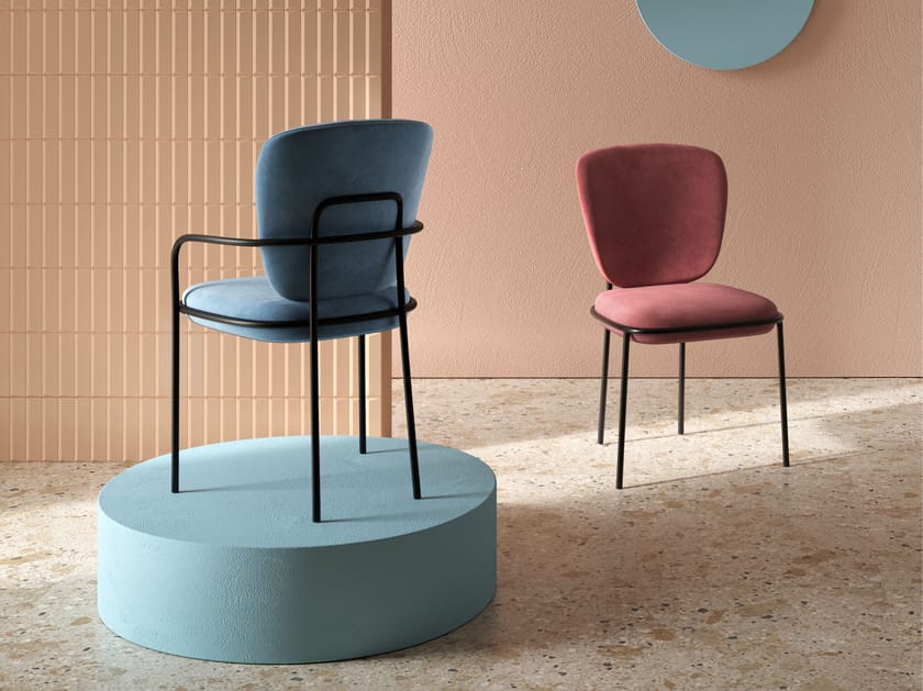 MIES | Chair with armrests By INNOVA Imbottiti design Eleonora Barillari