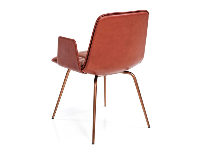 SHILO Upholstered leather chair with armrests By Wittmann | design SODA ...