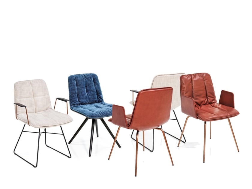 SHILO Upholstered leather chair with armrests By Wittmann | design SODA ...