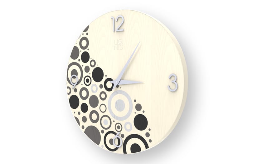 CIRCLES COLD | Clock Wall-mounted wooden clock By LIGNIS®