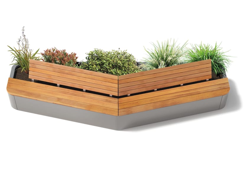 CITY OF SION | Bench with back Vita Urbana Collection By Metalco