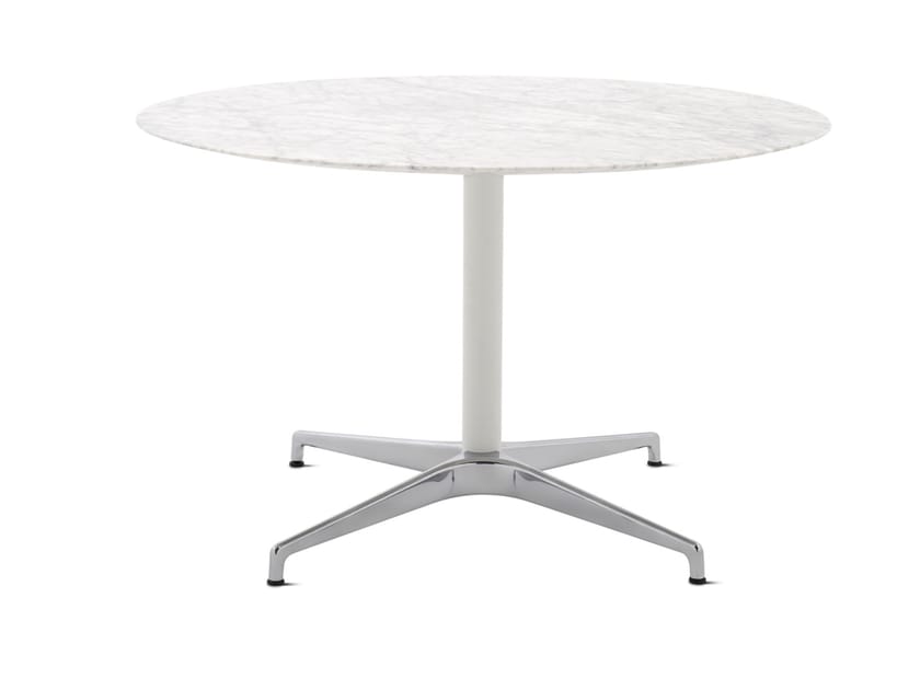 Round marble table with 4-star base CIVIC | Marble table Civic ...