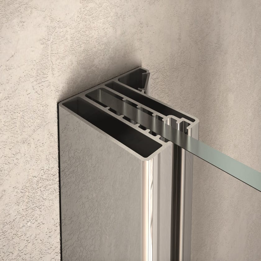 CLAIRE DESIGN - 4 Corner glass shower cabin with tray with hinged door ...