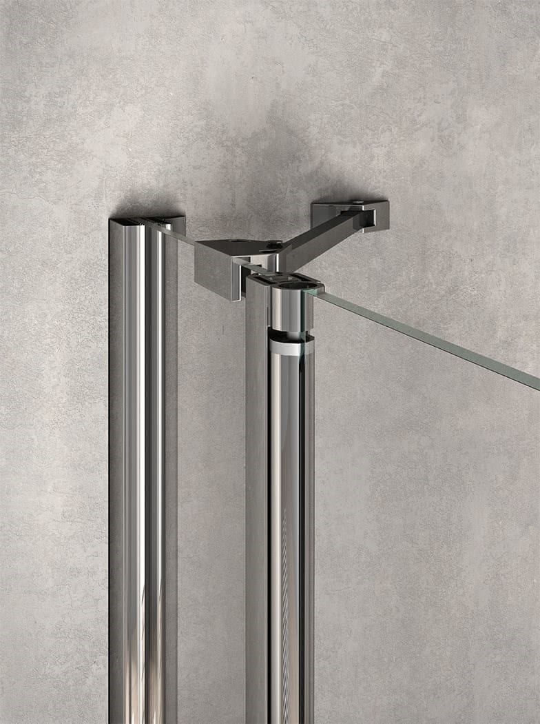 CLAIRE DESIGN - 4 Corner glass shower cabin with tray with hinged door ...