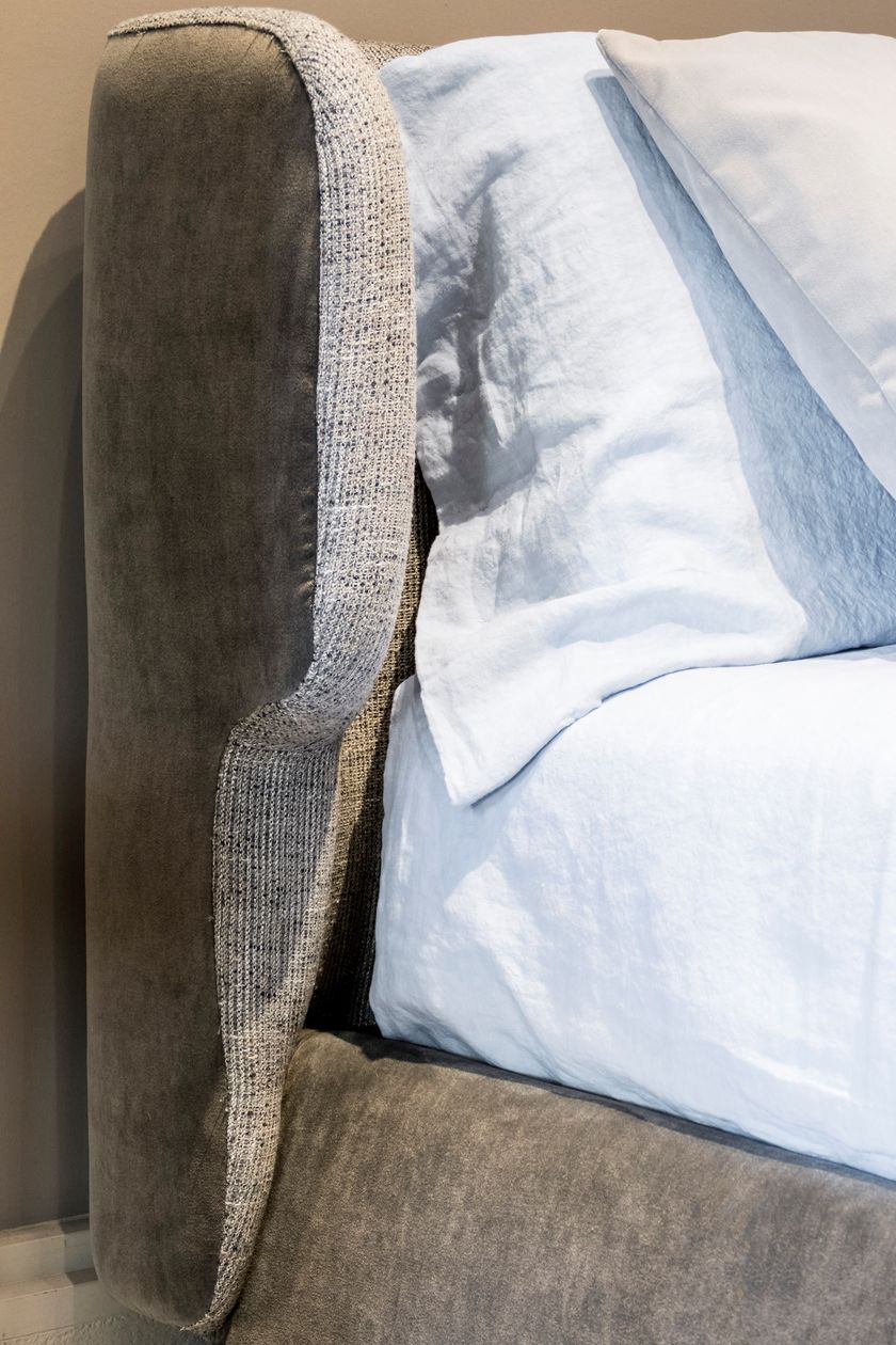 CLAIRE | Fabric bed Fabric storage bed with upholstered headboard By ...