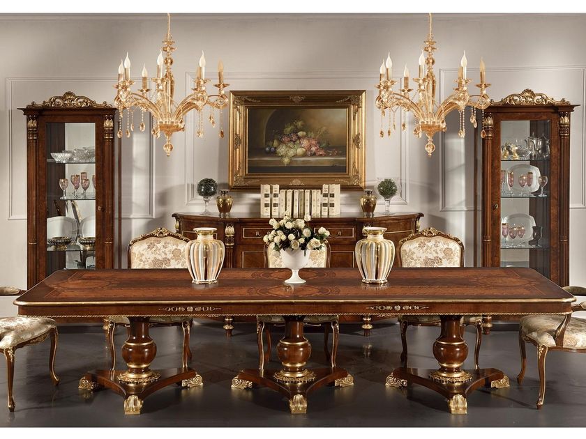 CLASSICO 1264 Rectangular solid wood table By Guerra Vanni