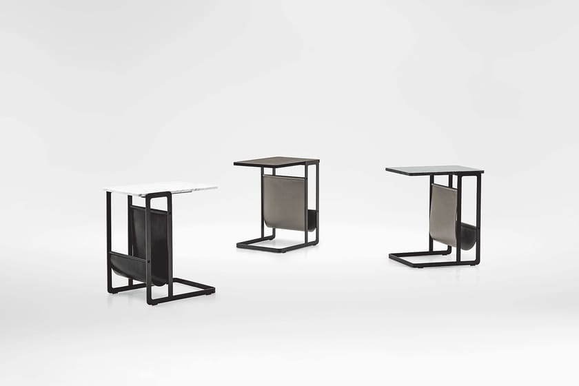 Marble coffee table with integrated magazine rack CLEO By CAMERICH