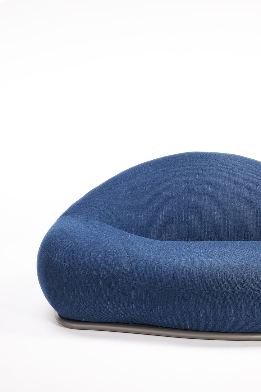 Curved 2 seater fabric sofa CLOUD By grado design