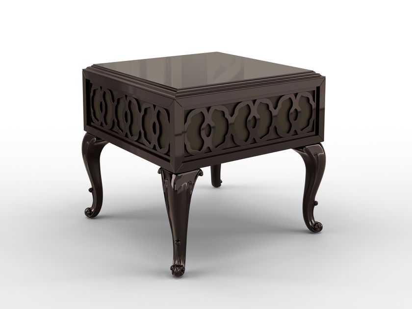 CLUB Square wooden coffee table for living room By BRUNO ZAMPA