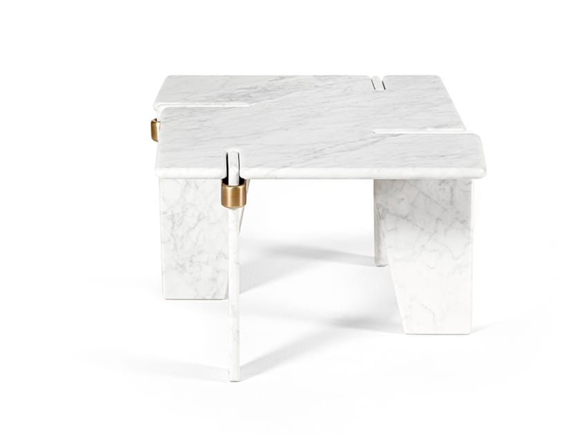 OVERLAP Square marble coffee table for living room By HESSENTIA ...