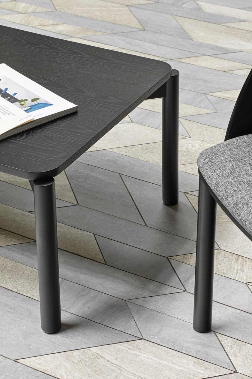 ATLAS Rectangular wood veneer and rubberwood coffee table By TEULAT ...