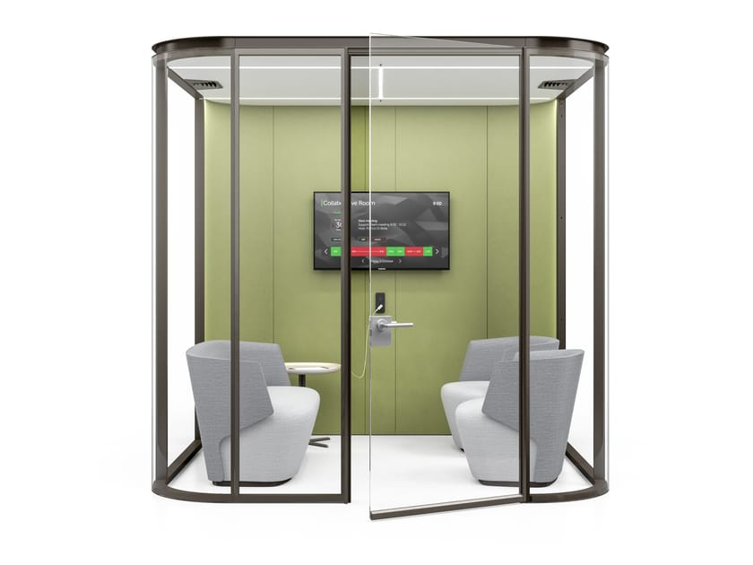 Acoustic fabric office booth COLLABORATIVE ROOM M By ESTEL GROUP design ...