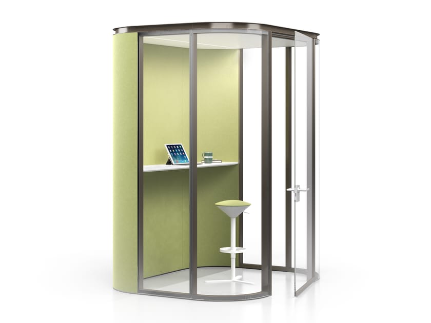 Acoustic fabric office booth COLLABORATIVE ROOM XS By ESTEL GROUP ...