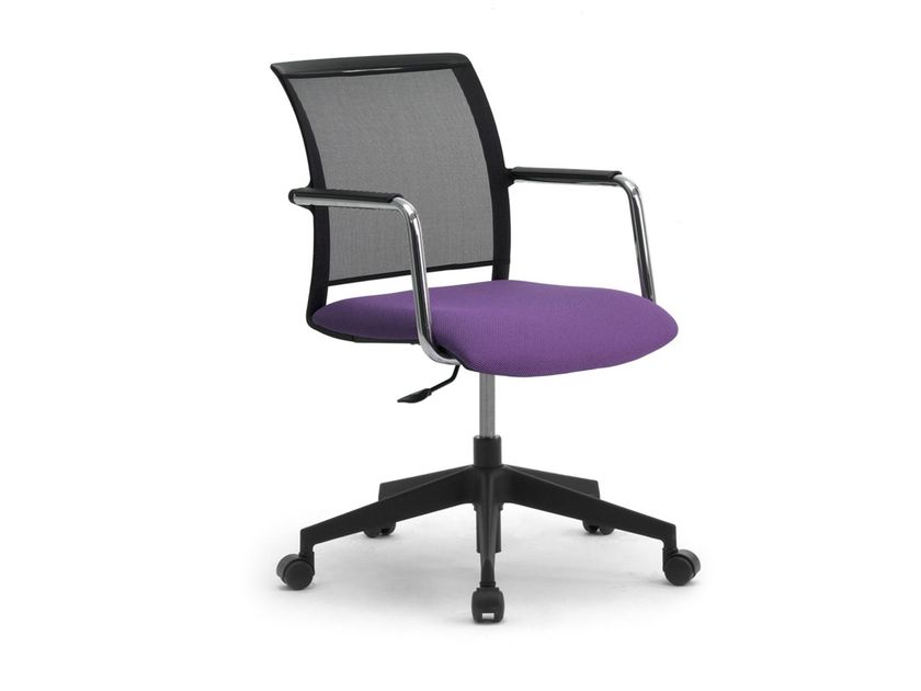 COMETA | Office chair Swivel fabric office chair with armrests By Leyform