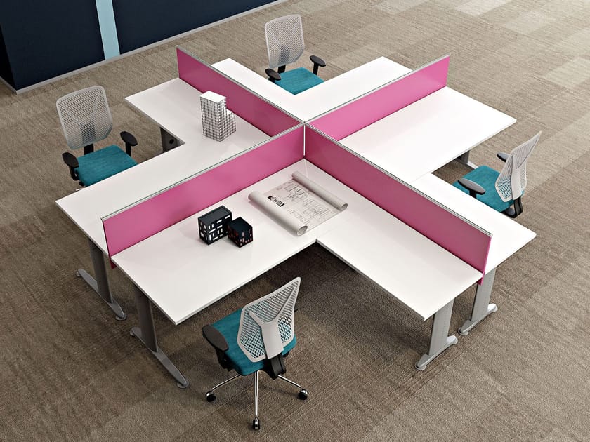 Multiple office workstation for open space COMPACT | Office workstation ...
