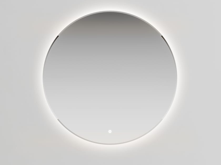 COMPASS Espelho com luzes integradas de parede para banheiro By Arbi Arredobagno