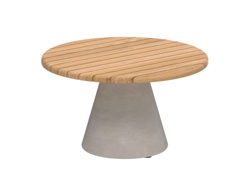 CONIX Round teak garden side table By Royal Botania