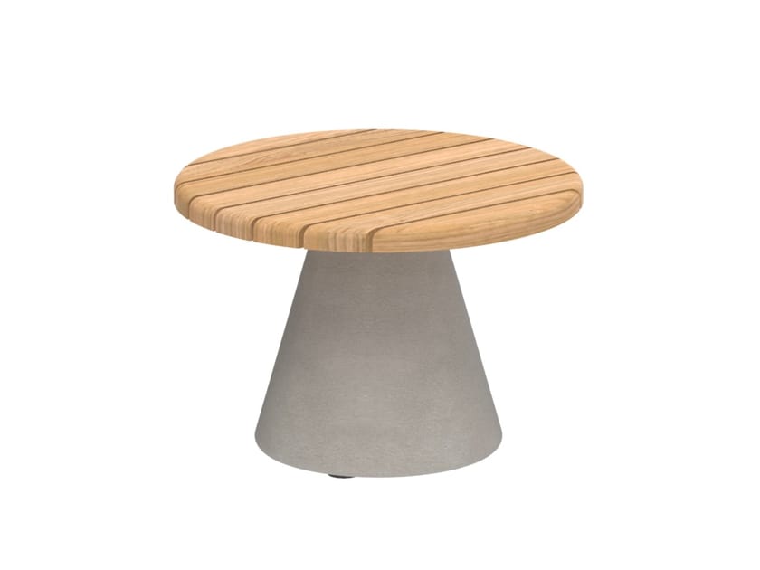 CONIX Round teak garden side table By Royal Botania