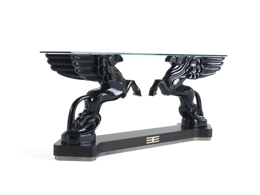 MYTHOS Wood and glass console table By ETRO Home Interiors