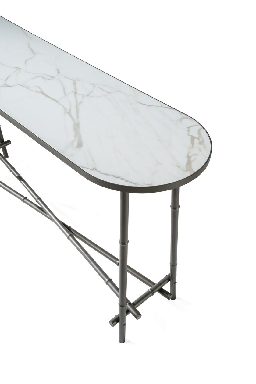 DALÌ Oval brass console table By ETRO Home Interiors