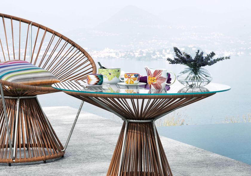 CORDULA | Tanned leather coffee table Cordula Collection By Missoni Home