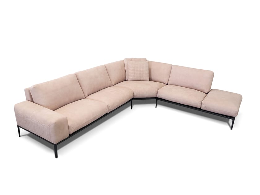 CHIC Divano componibile in pelle By Rossini Sofas