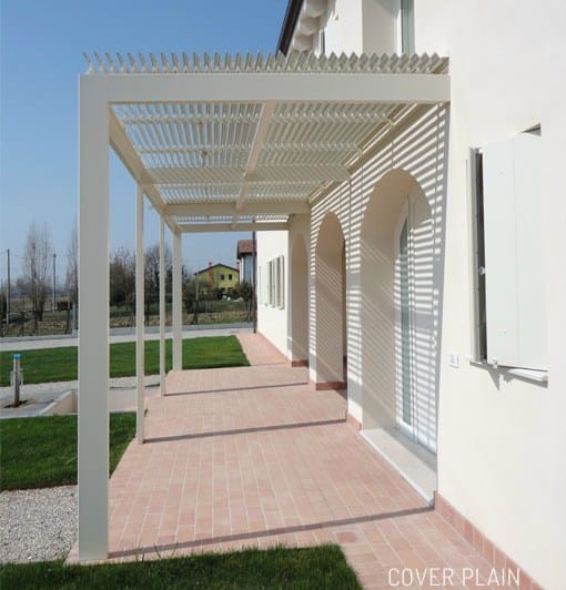 COVER PLAIN | Wall-mounted pergola By STUDIO 66