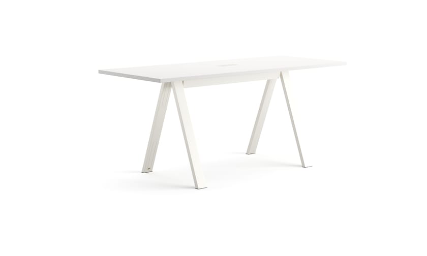 CROSS Wooden High meeting table with cable management By Arper | design ...