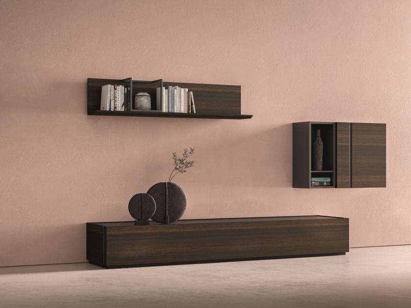 Sectional oak TV wall system DAY MOOVE | Composition M107 By ZANETTE ...