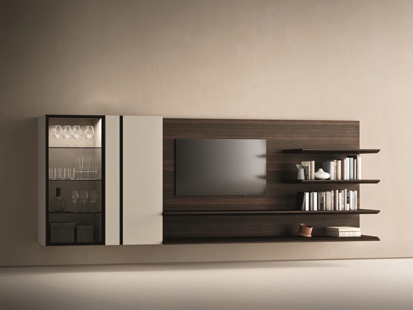 Sectional oak TV wall system DAY MOOVE | Composition M506 Day Moove ...