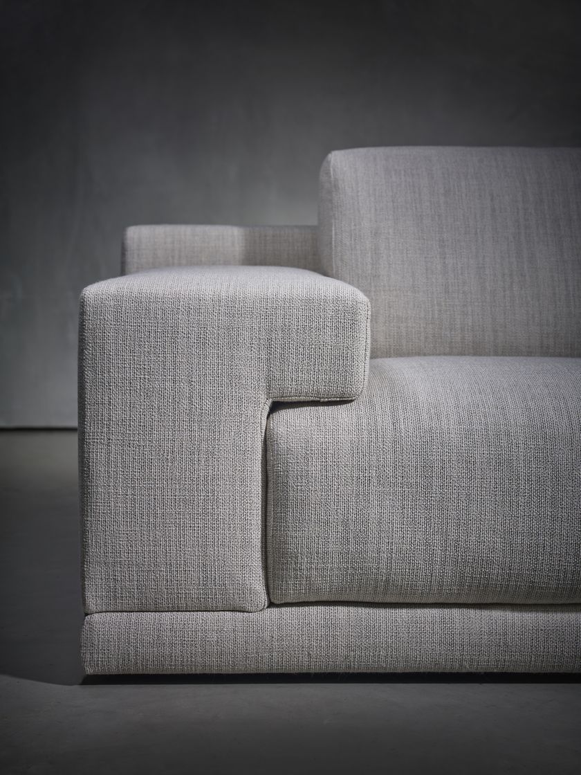 DERK Fabric sofa with removable cover with chaise longue By Piet Boon
