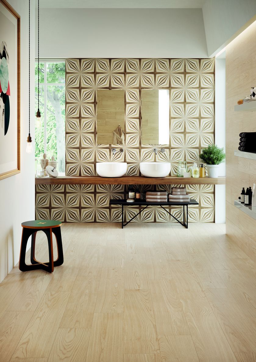 DIMORE NATURALE Porcelain stoneware wall/floor tiles with wood effect ...