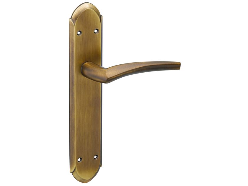 DOMO 0A1353.000 | Door handle on back plate Brass door handle on back ...
