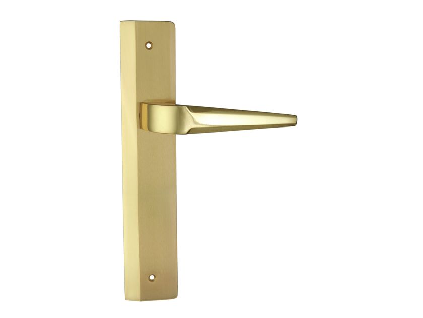 DOMO 0A2754.000 | Door handle on back plate Brass door handle on back ...