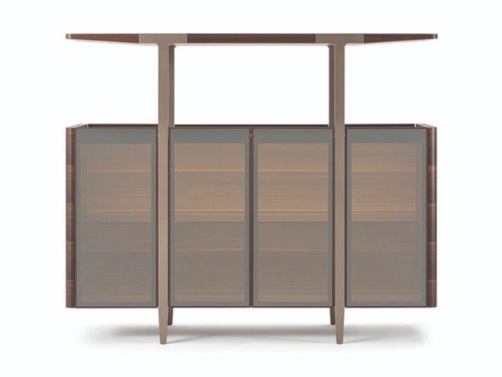 DOMUS | Wood and glass highboard By Turri design Matteo Nunziati