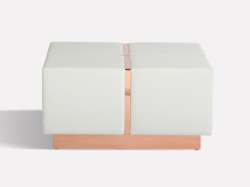 Square leather coffee table DONO By MORADA design Fernan I. Hernandez