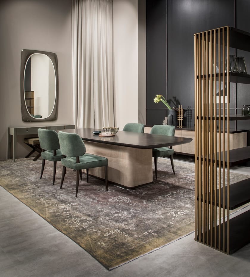 Wooden and leather sideboard with doors DORAL By SELVA