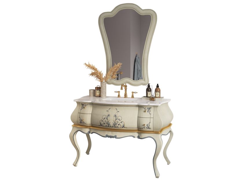 DORIS | Meuble sous-vasque avec tiroirs Meuble sous-vasque sur pieds en ...