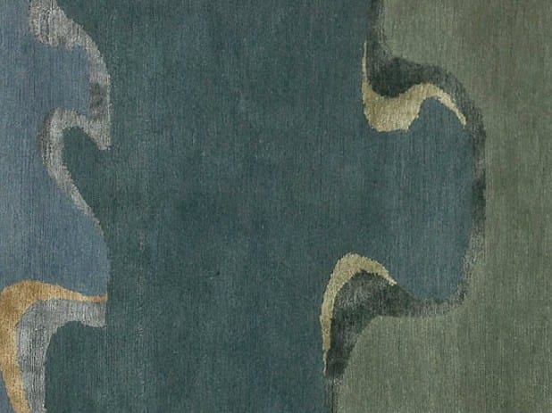 Handmade rectangular rug DRIFT By Deirdre Dyson