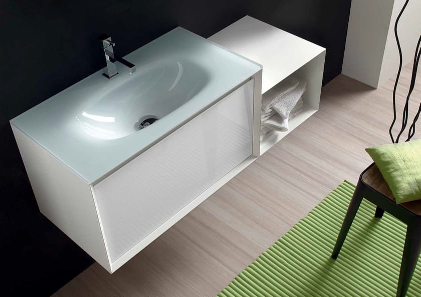 Bathroom cabinet / vanity unit E.45 COMPOSITION 5 e.45 Collection By Arcom