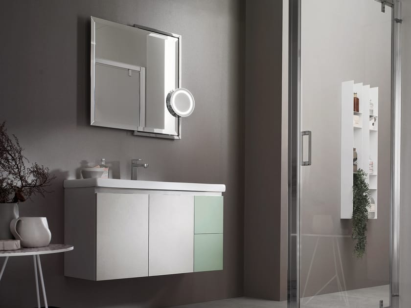 E.GÒ Single wooden vanity unit with drawers By Arcom