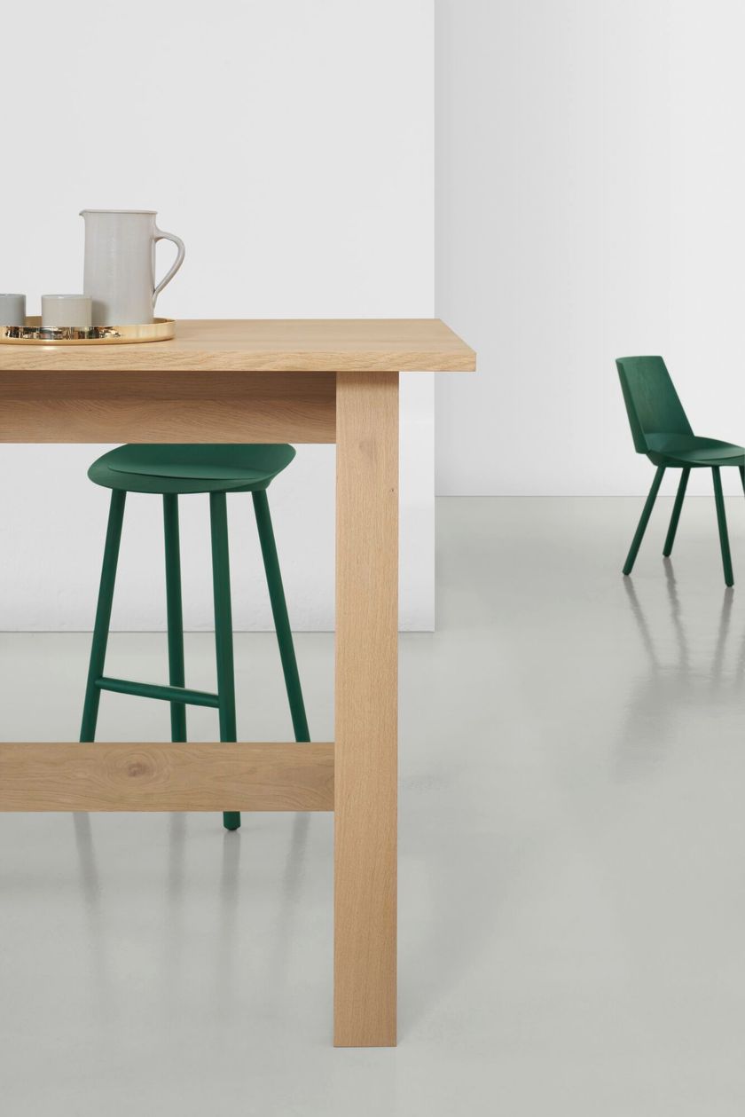 BASIS Rectangular oak high table By E15 | design David Chipperfield