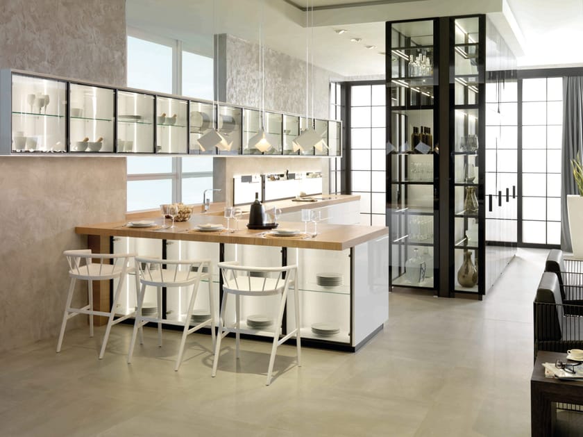 Kitchen with peninsula E3.70 Emotions - Kitchens Collection By GAMADECOR