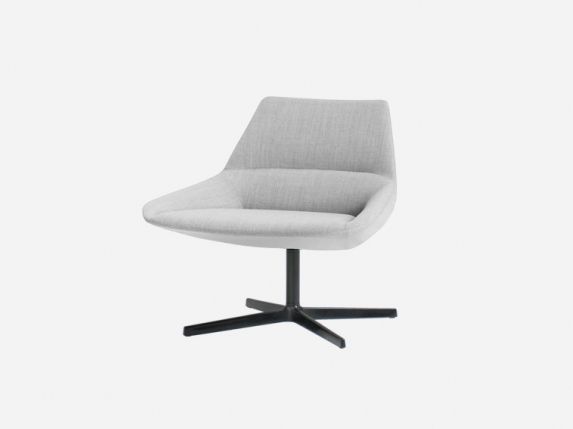 DUNAS XL Swivel fabric easy chair with spoke base By INCLASS | design ...